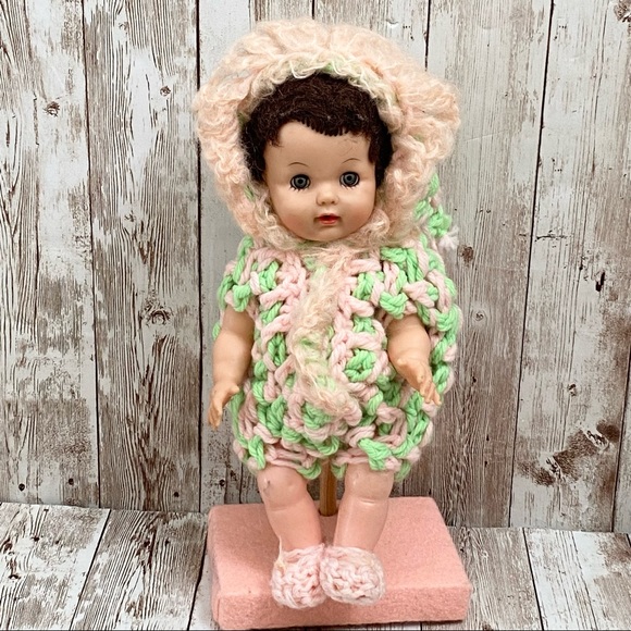 Kay Sam | Toys | Vintage Kay Sam Baby Doll With Crochet Clothes | Poshmark